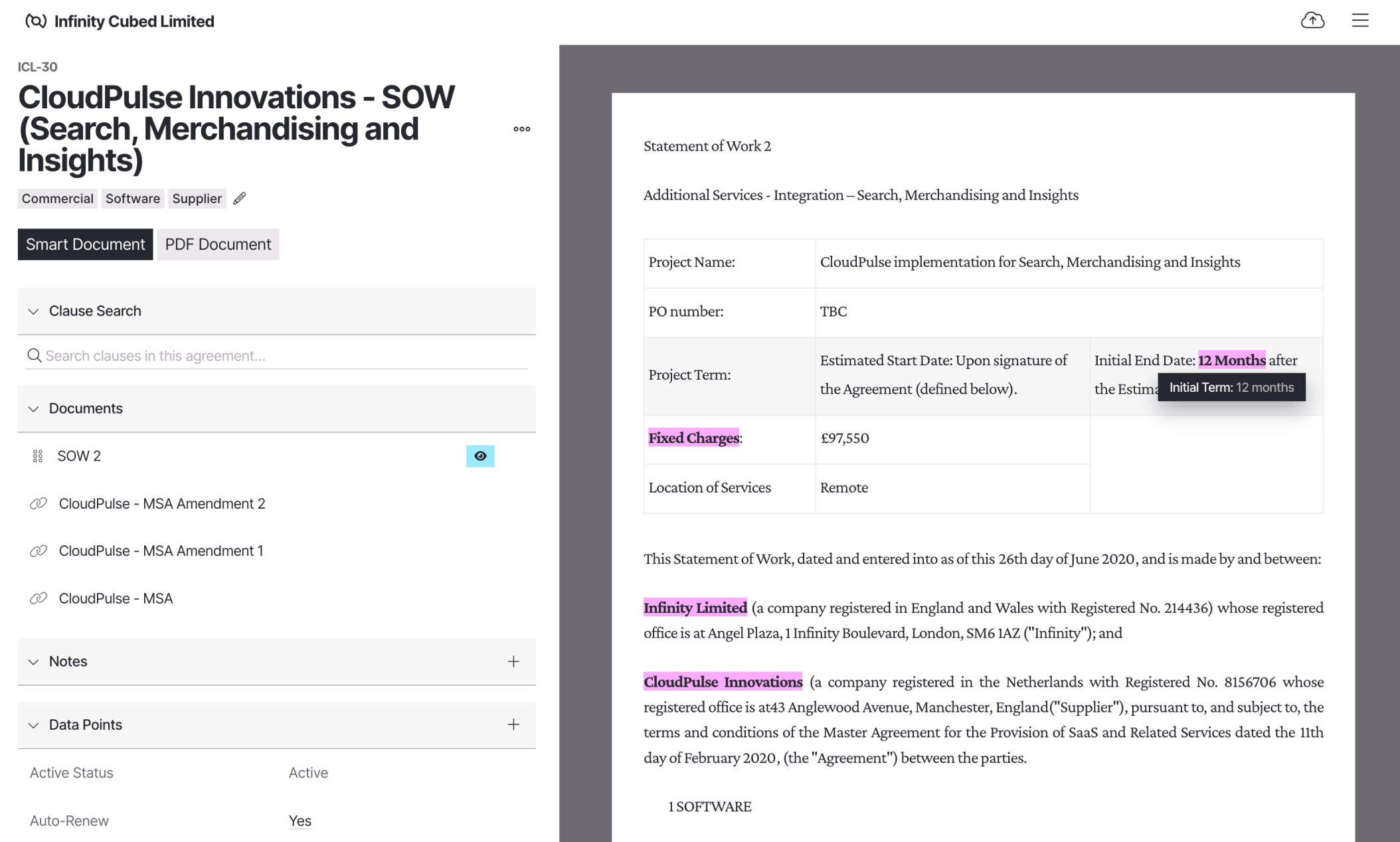 Nomio: Managed Contract Database