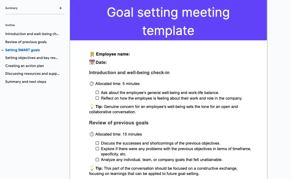 17 Free One on One Meeting Templates for Powerful Employee ...