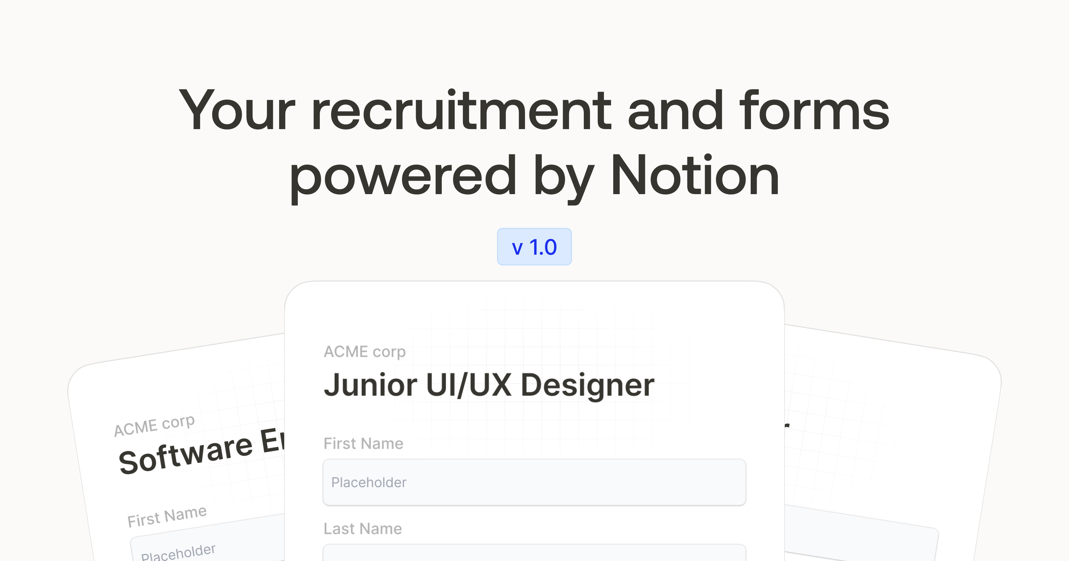 Run your recruiting in Notion