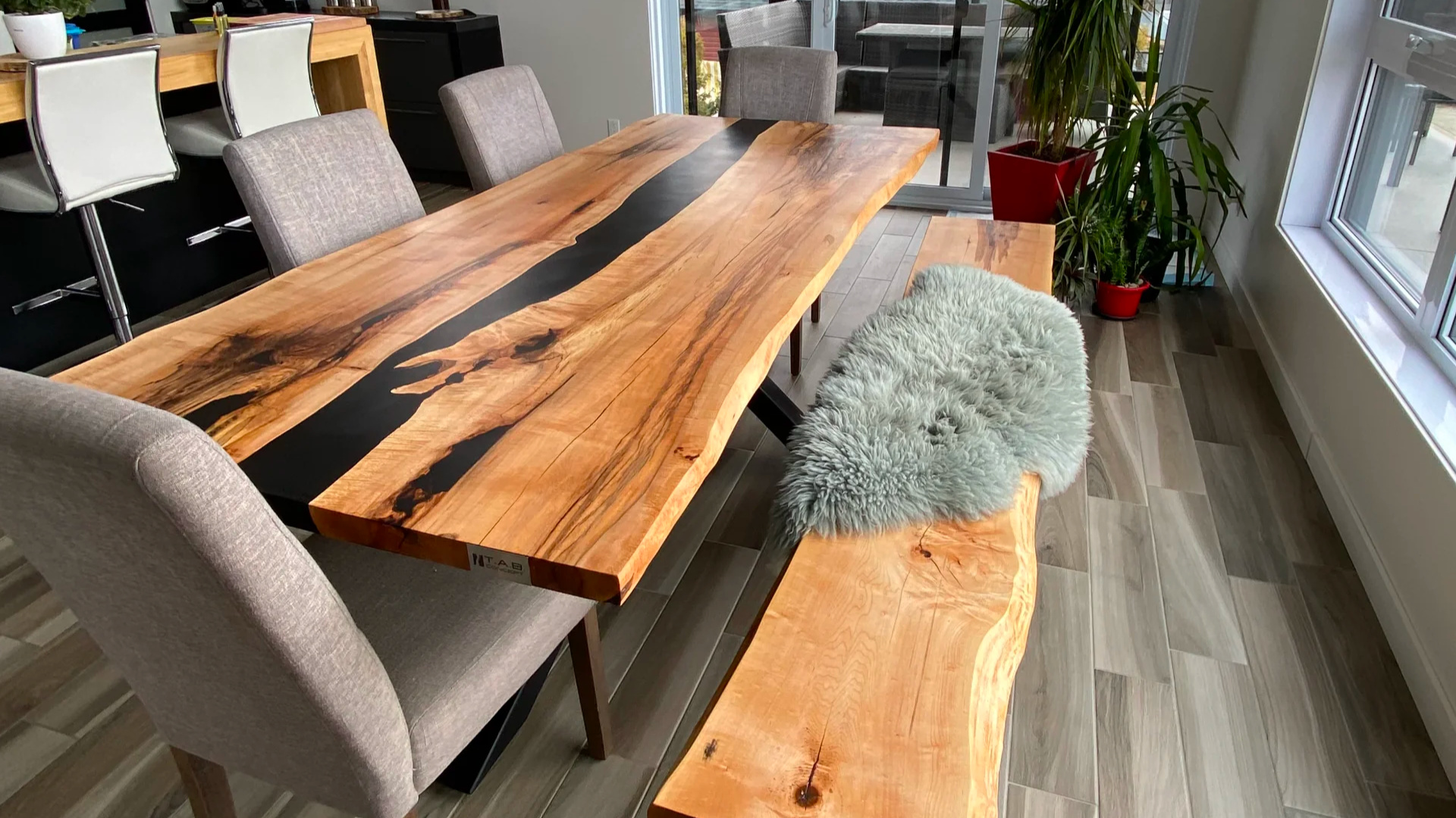 Table sur mesure en bois massif
