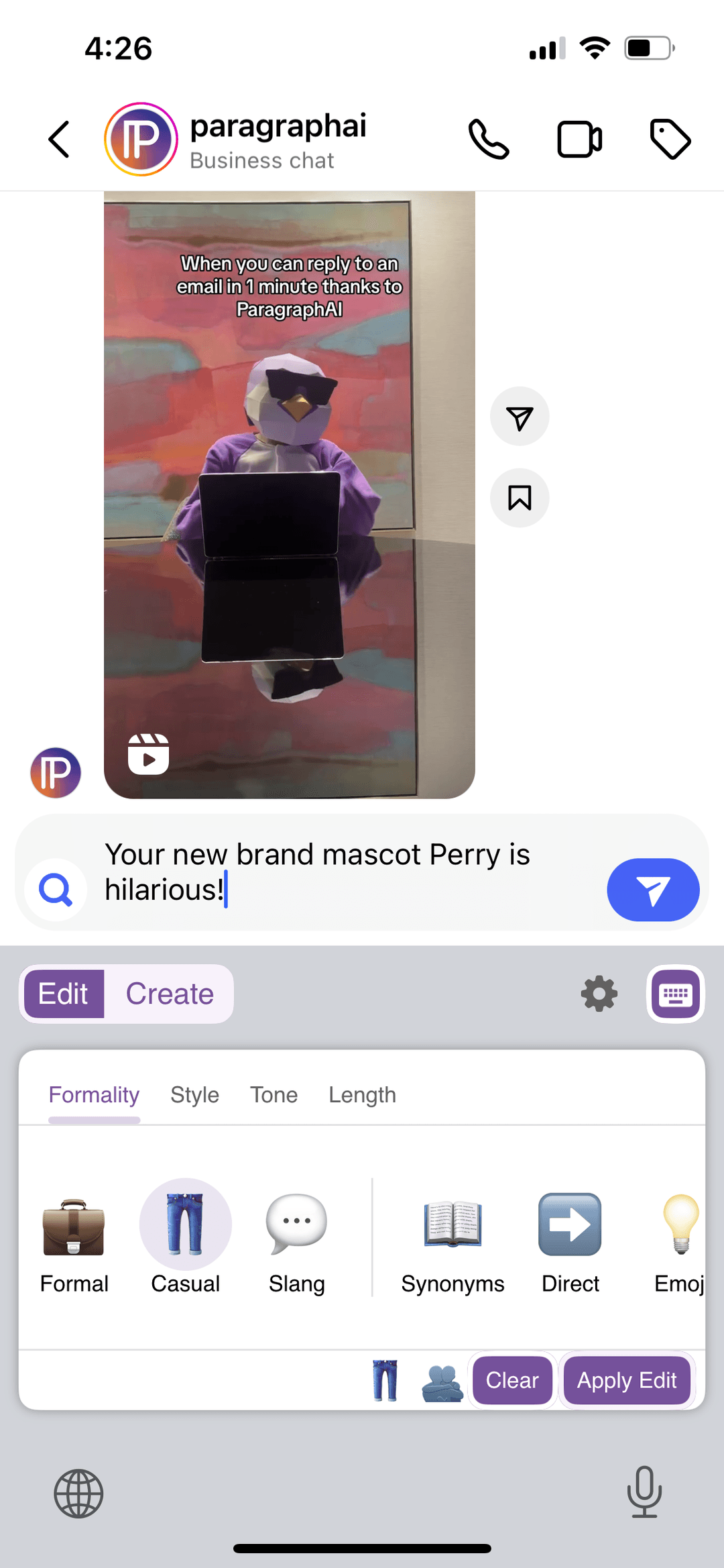 ParagraphAI AI Keyboard: Write Confidently Anywhere