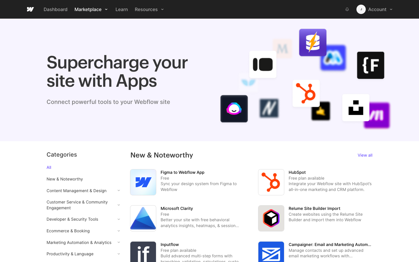 Top 5 Webflow Apps From The Webflow App Marketplace 🚀