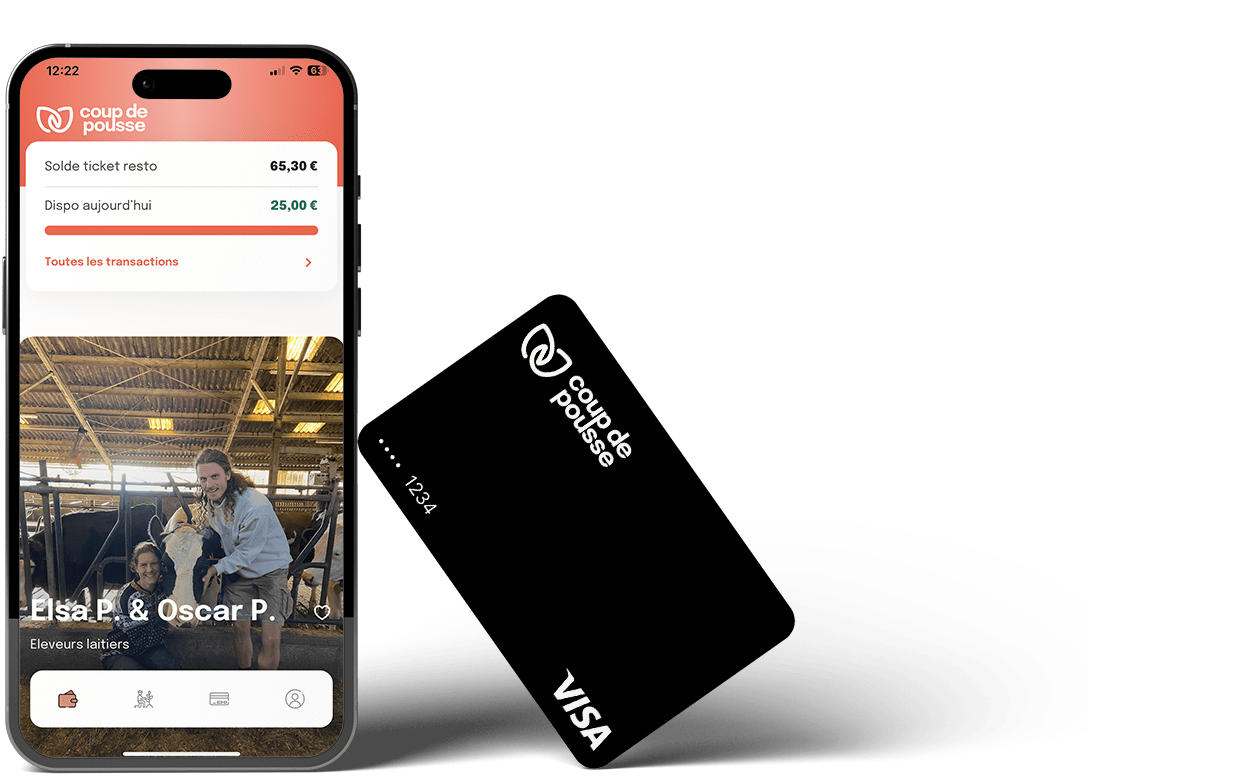 Coup de pousse : la carte titre-restaurant engagée et solidaire pour l'agriculture durable.