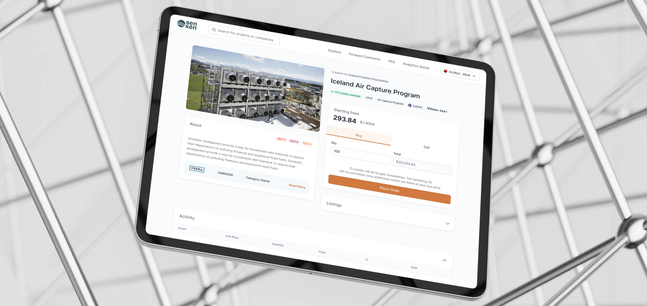 Senken | Leading Digital Carbon Market Enhanced by Defijn's Design Solutions