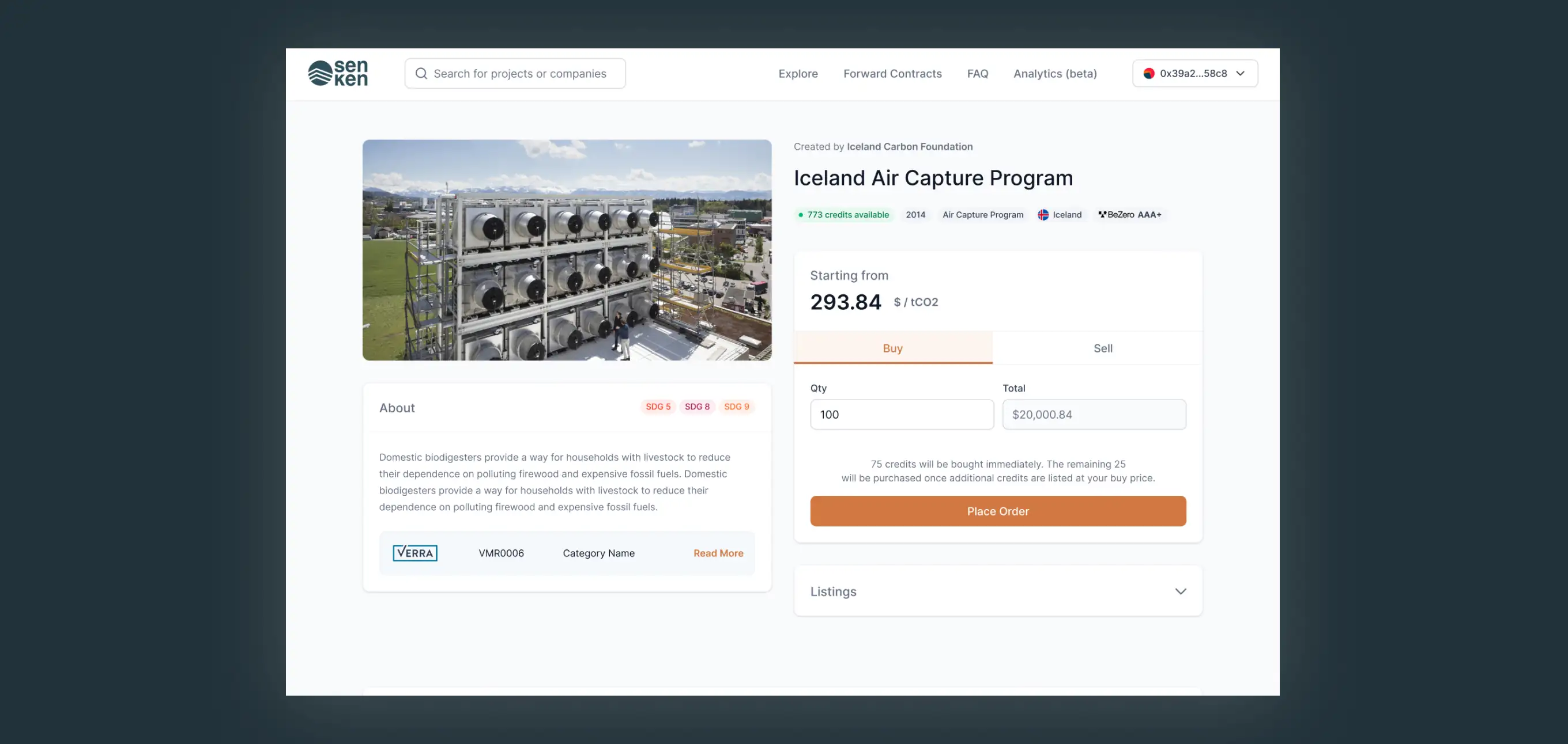 Senken | Leading Digital Carbon Market Enhanced by Defijn's Design Solutions