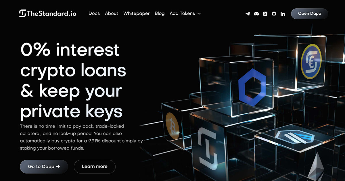 TheStandard.io | Borrow Crypto For 0% Interest