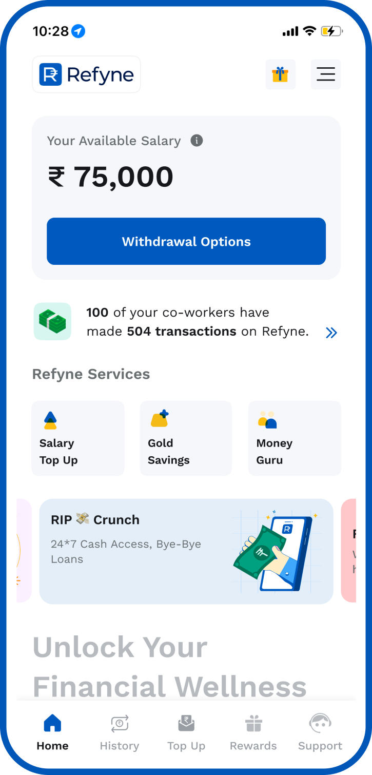 Refyne - India's first earned wage access platform