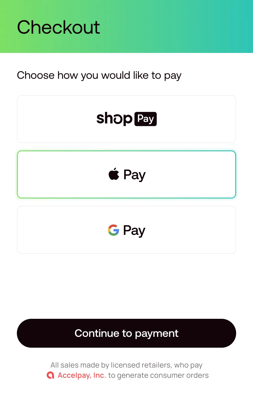 AccelPay: Three-Tier Alcohol Payment Solutions