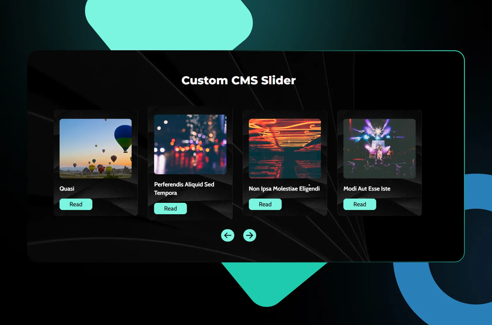 Free Webflow CMS Slider Cloneable