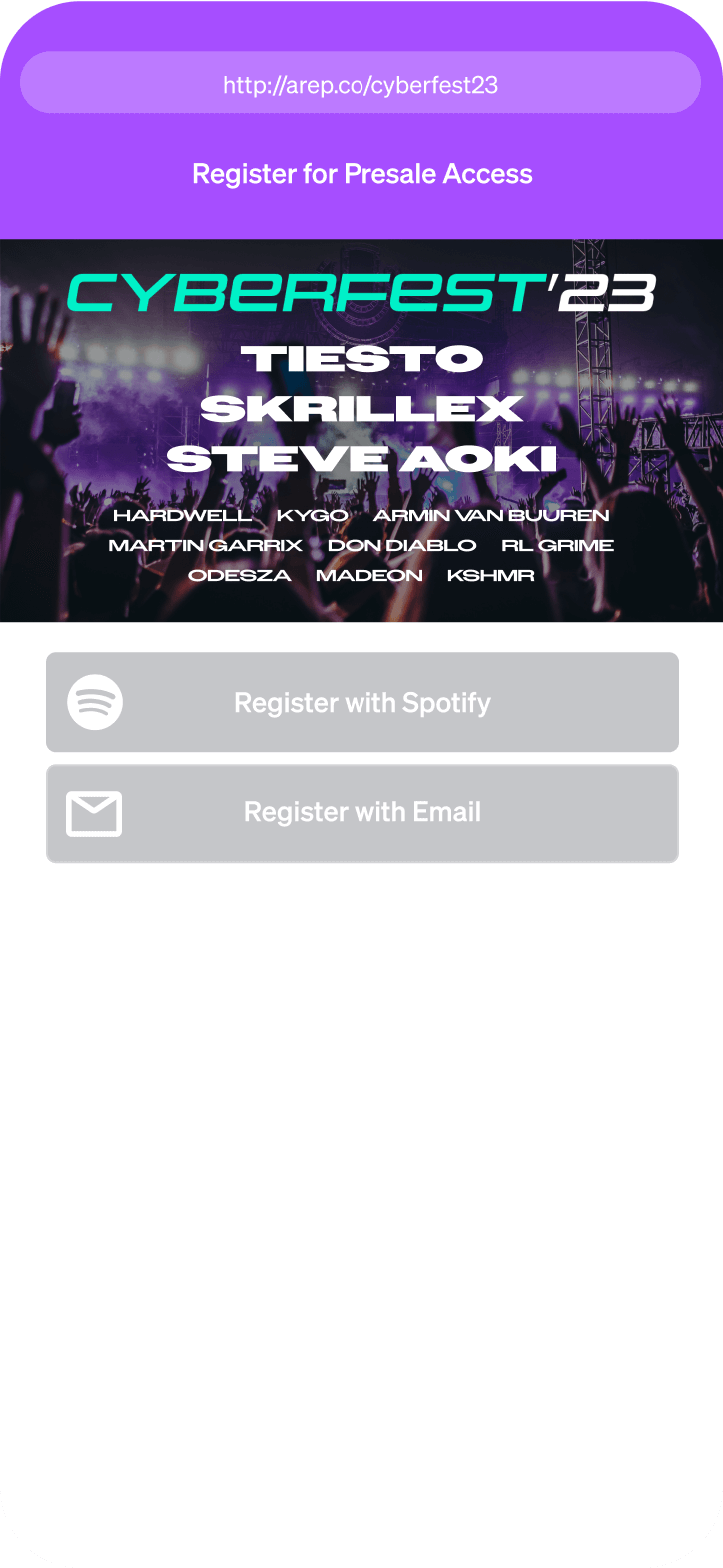 Presale-registration | Make your presale go viral