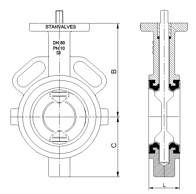 Handle Operated Butterfly Valve | Products | Stanvalves