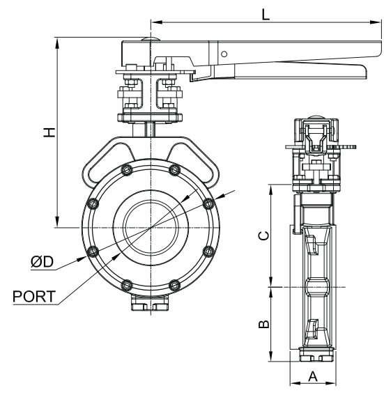 Handle Operated High Performance Replaceable Seat Spherical Disc ...