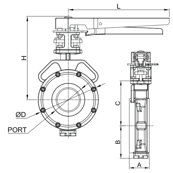 Handle Operated High Performance Replaceable Seat Spherical Disc ...