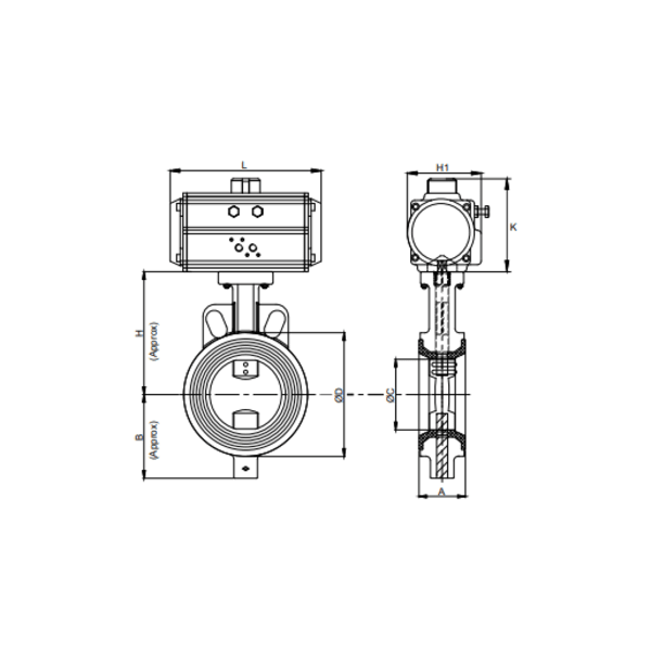 Pneumatic Actuator Operated Butterfly Valve | Products | Stanvalves