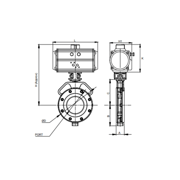 Pneumatic Actuator Operated High Performance Butterfly Valve | Products ...