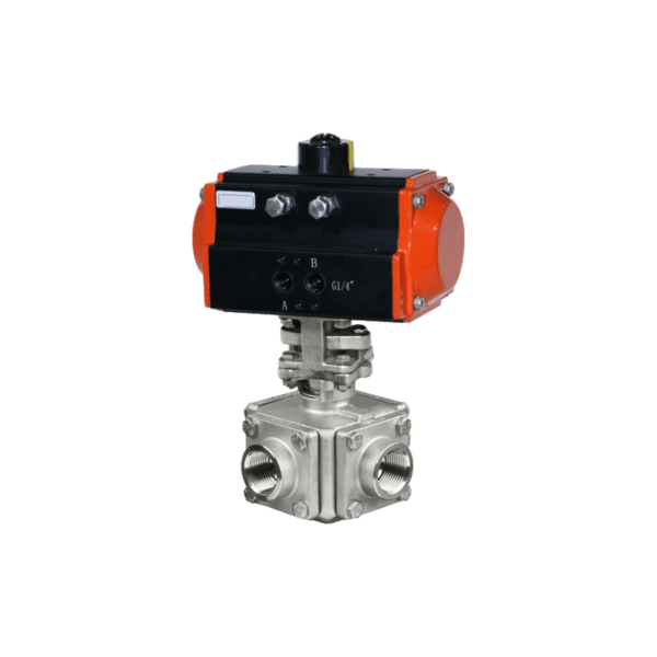 Pneumatic Actuator Operated 3 & 4 Way Ball Valve | Products | Stanvalves