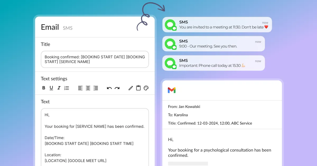 How can I configure different types of notifications? | Calendesk