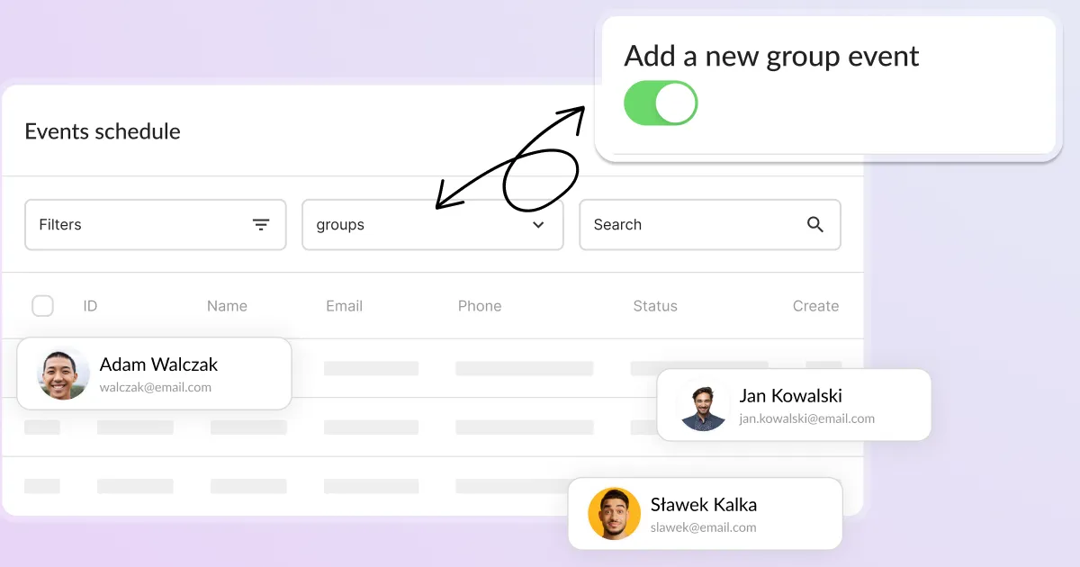 How to set up a group events? | Calendesk