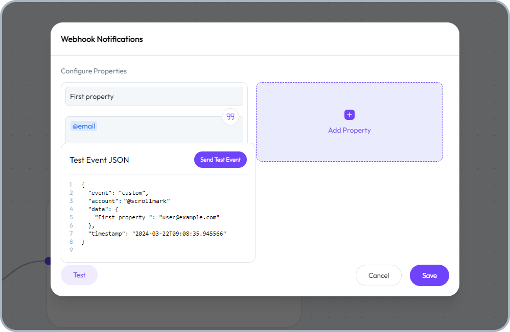 Export Your Data with Ease Using Webhooks in Scrollmark