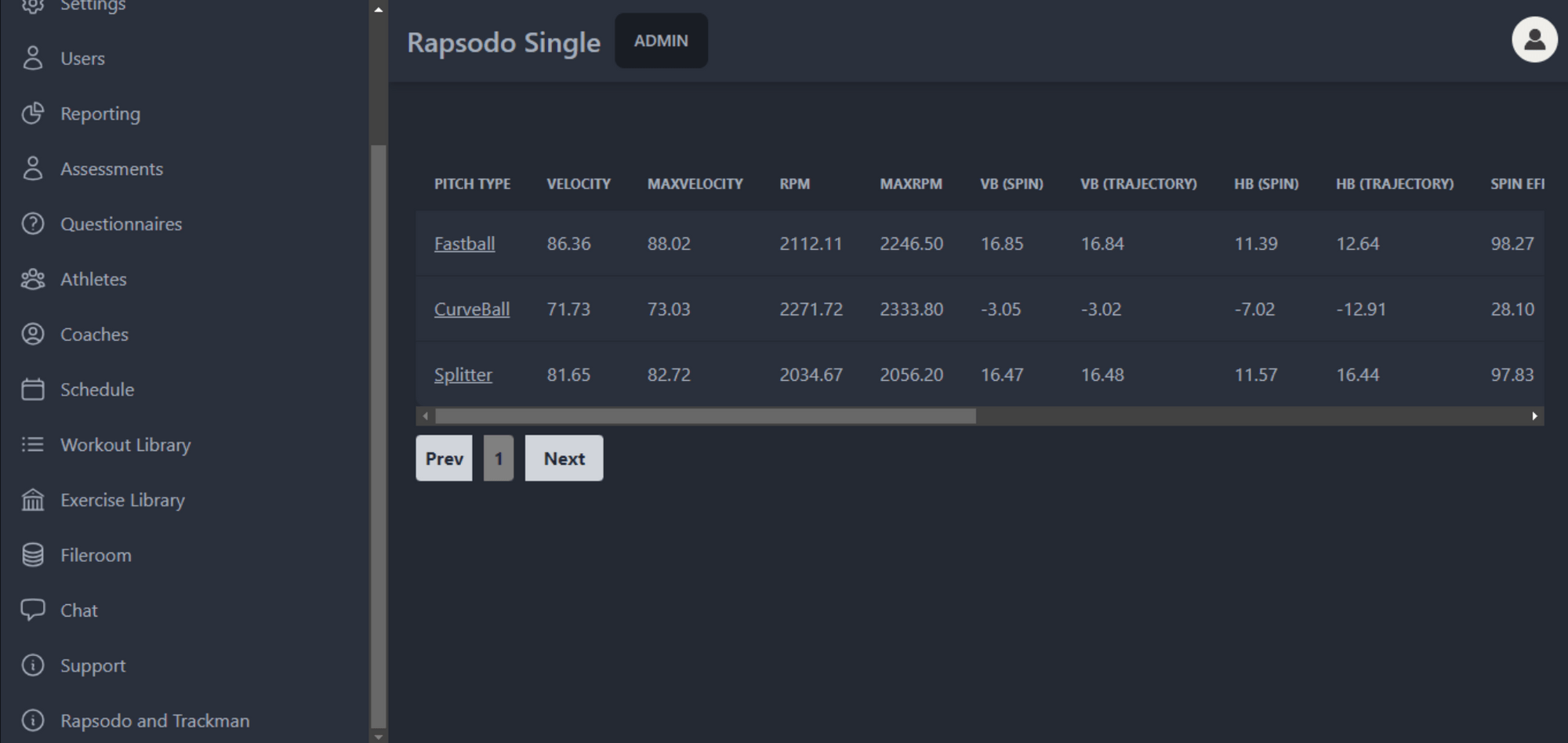 Connect Platform - Baseball Training Operations App