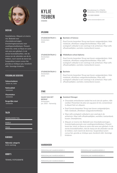 Stage cv voorbeeld + alles wat je moet weten