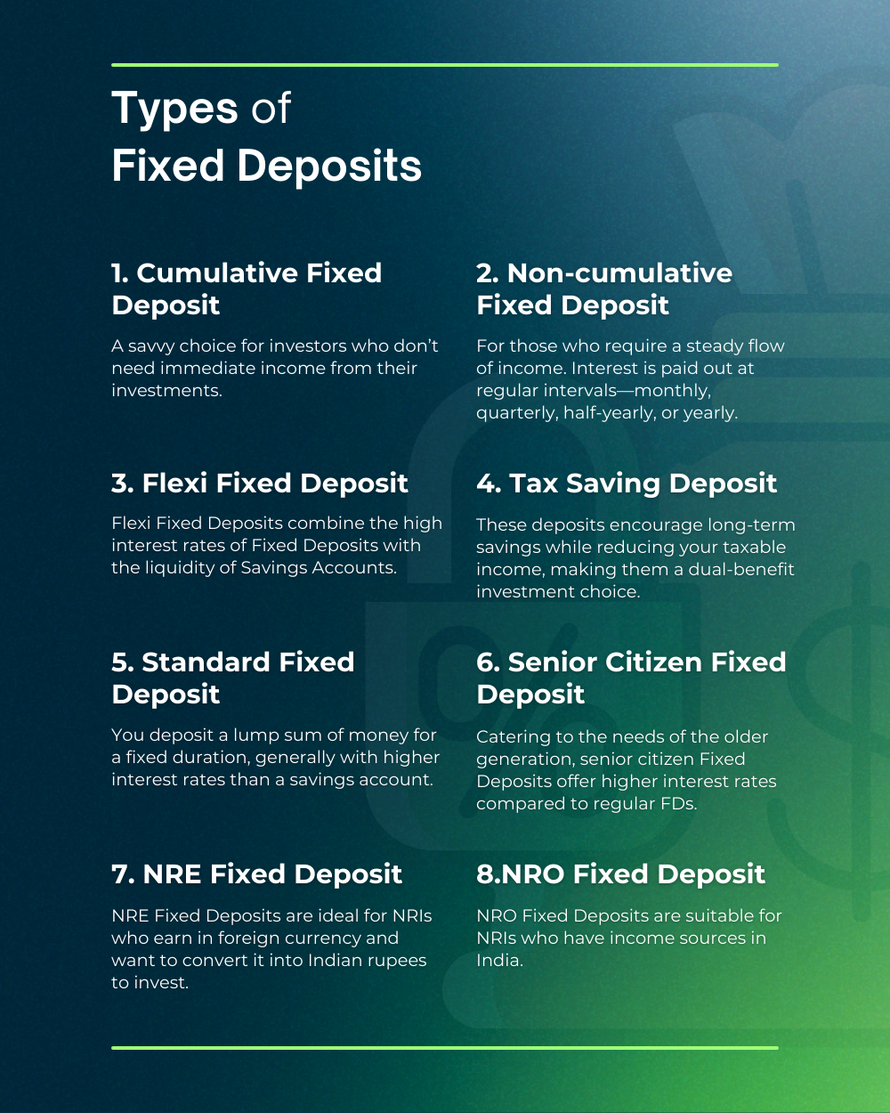 Explaining different types of fixed deposits