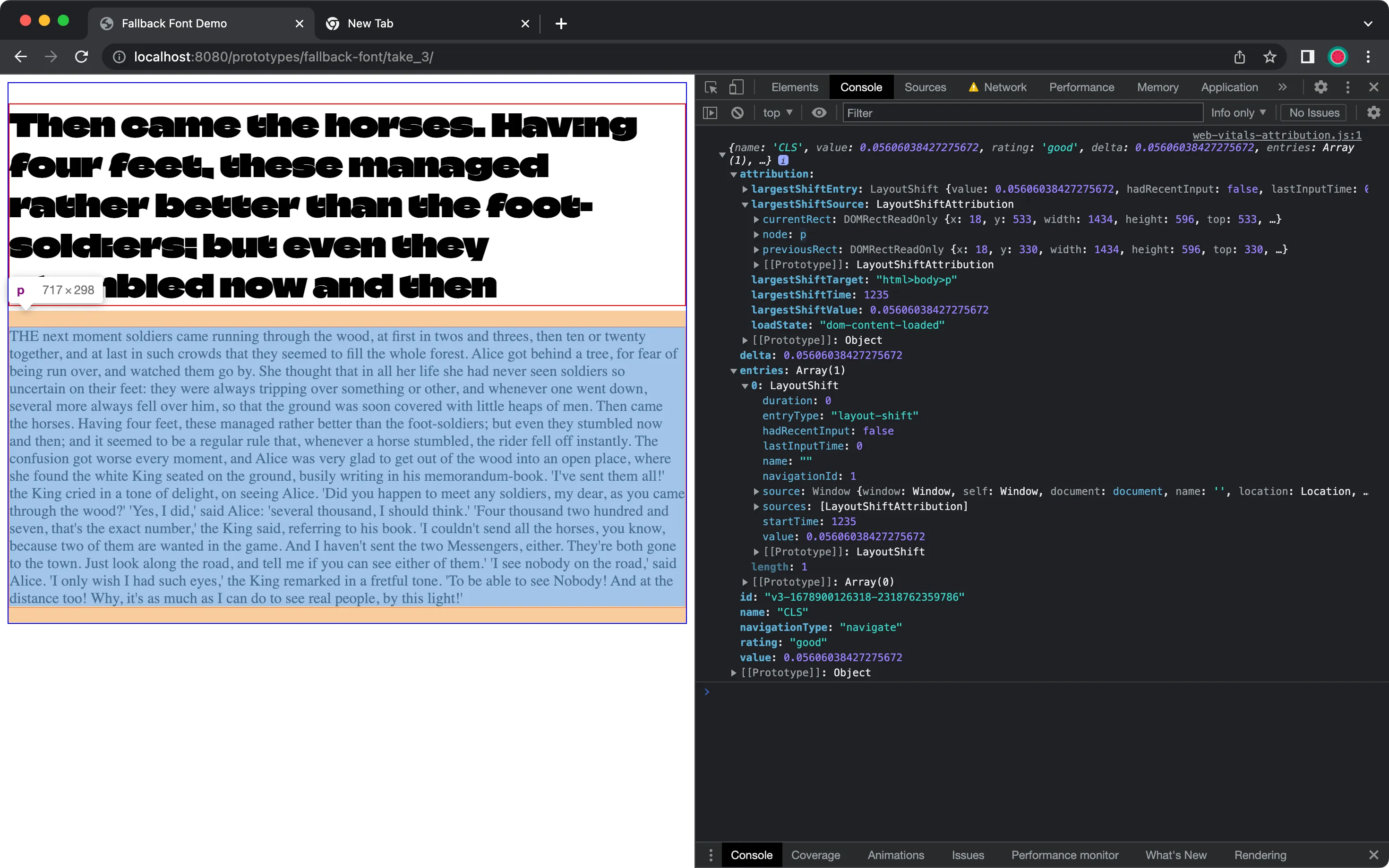 Reducing layout shift with custom fallback fonts | Speed Kit