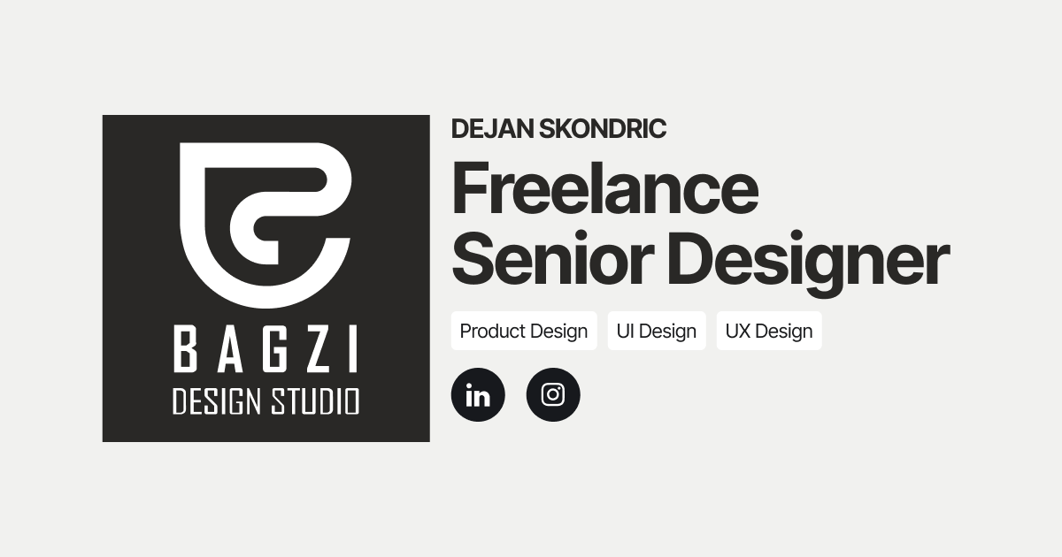 Dejan Skondric - Senior Product Designer