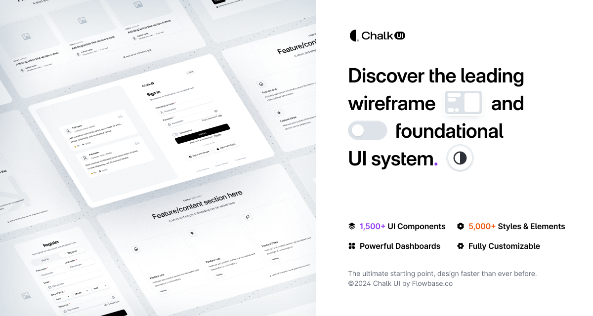 Chalk UI - The Designers & Developers Foundation UI System