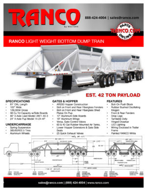 Ranco Trailer Brochures - Information for Commercial Dump Trailers