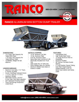 Ranco Trailer Brochures - Information for Commercial Dump Trailers