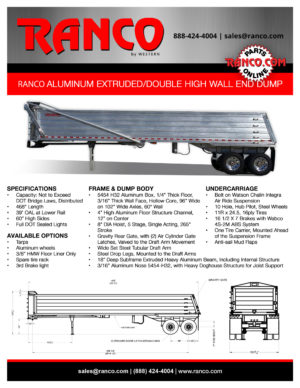 Ranco Trailer Brochures - Information for Commercial Dump Trailers