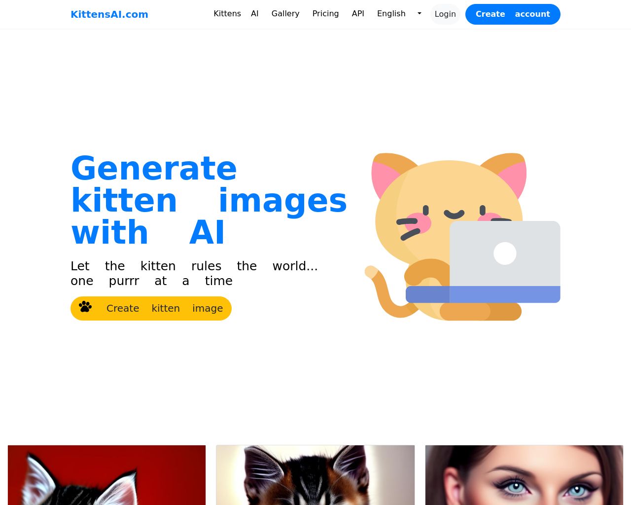 Generate kitten images with AI
