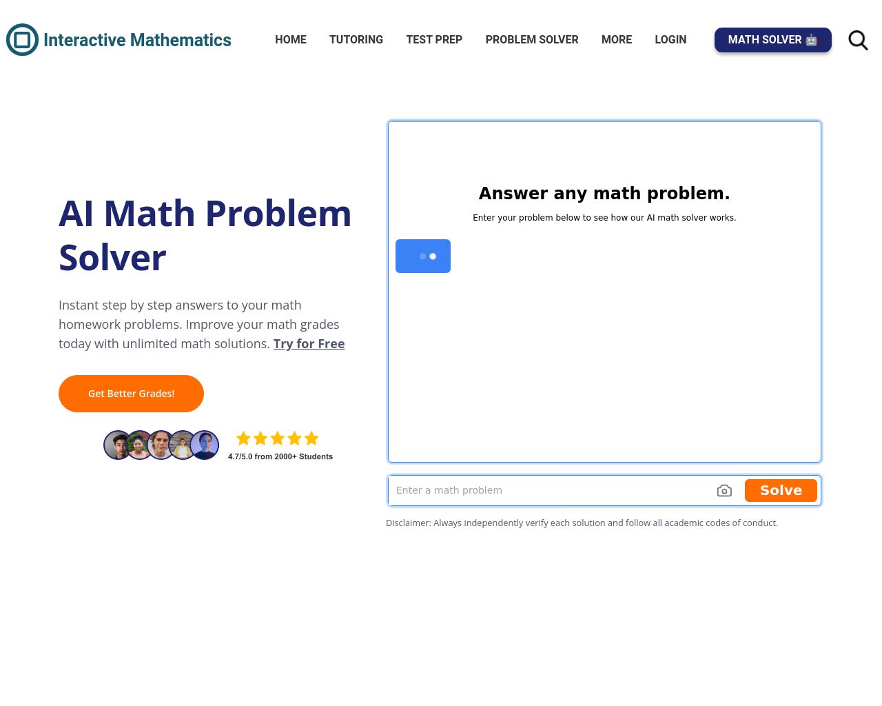 AI Math Problem Solver