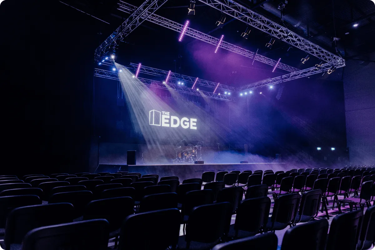 Well-equipped auditorium space at The Edge Wigan