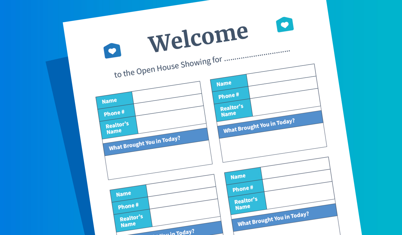 Open house sign In sheets [+ Templates]
