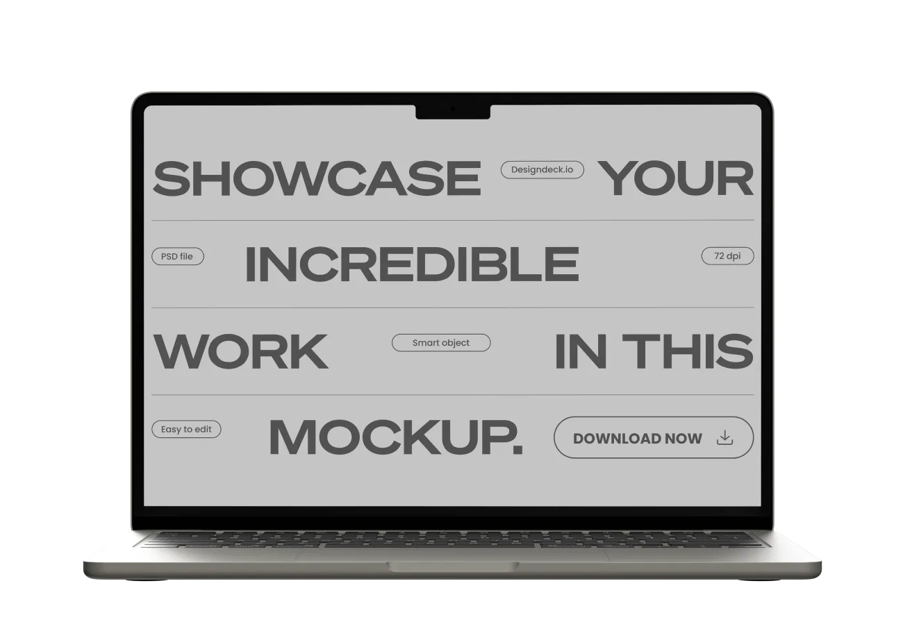 Vol 12 Free Macbook Air Mockup 03 Transparent background - Premium and ...