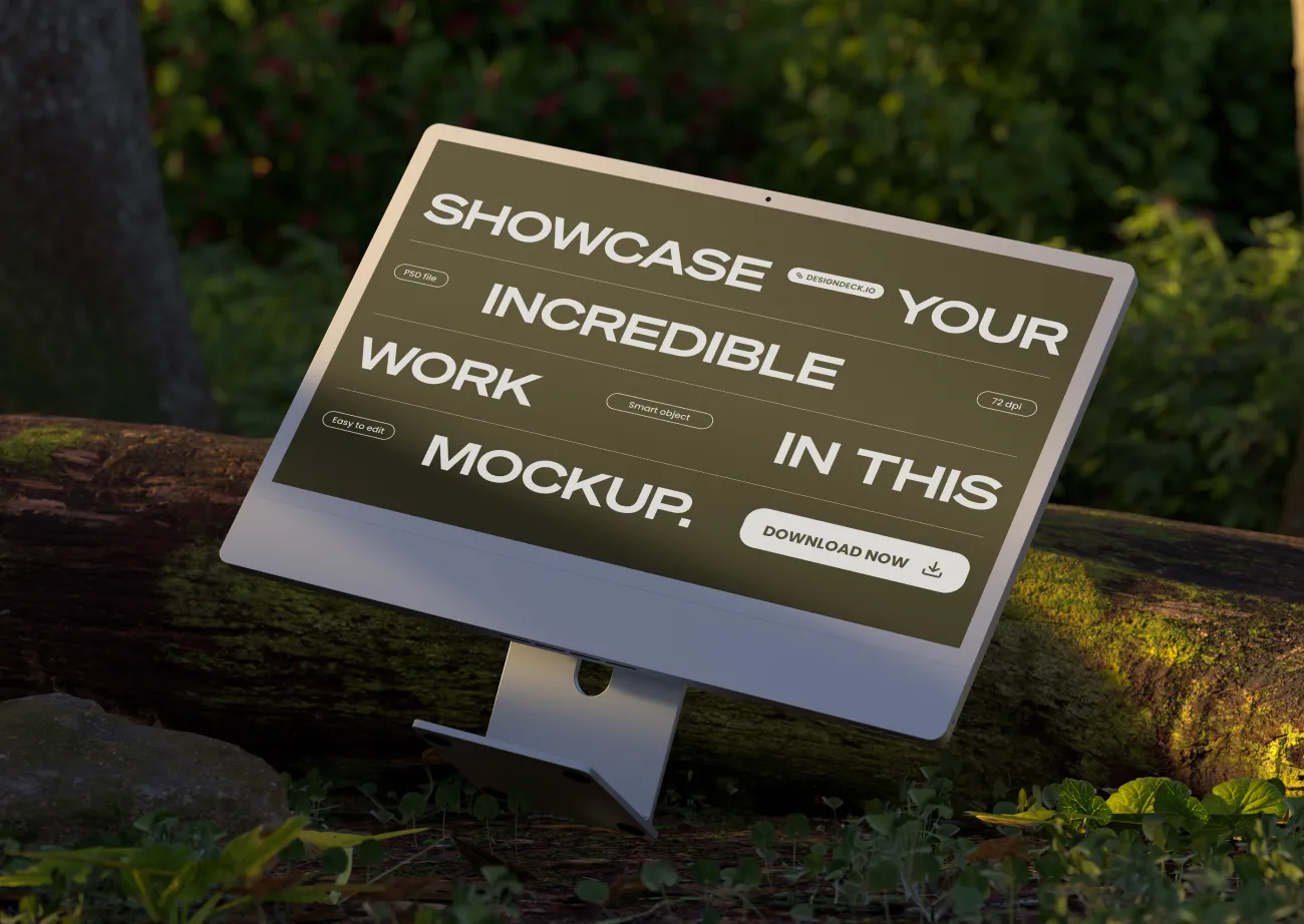 Vol 19 iMac Mockup 01 - Premium and Free Mockups