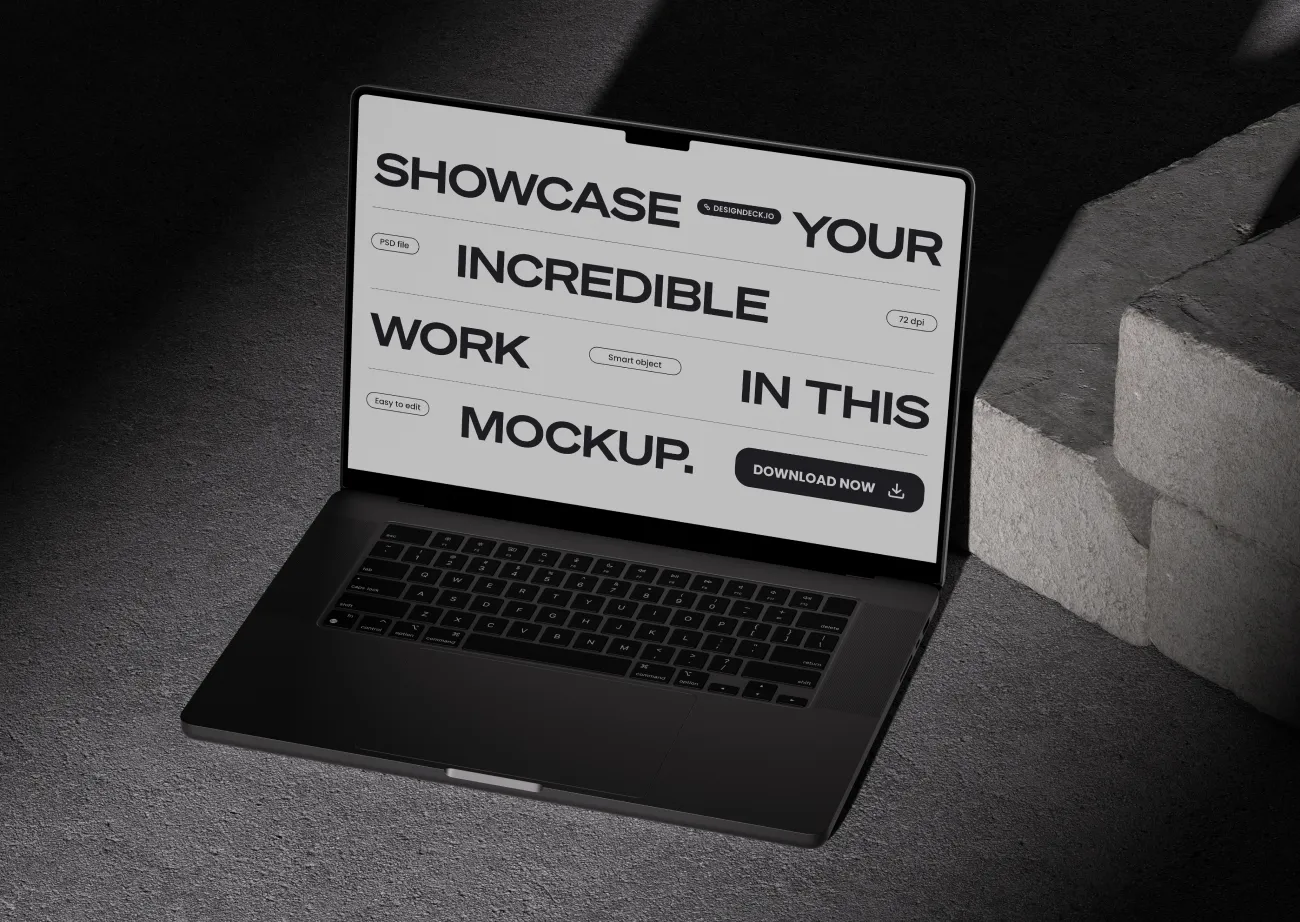 Vol 20 Macbook Pro Mockup 08 - Premium and Free Mockups