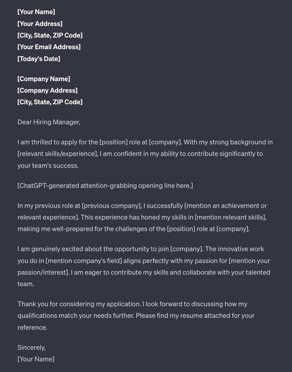 Write a Killer Cover Letter With ChatGPT (With Prompts)