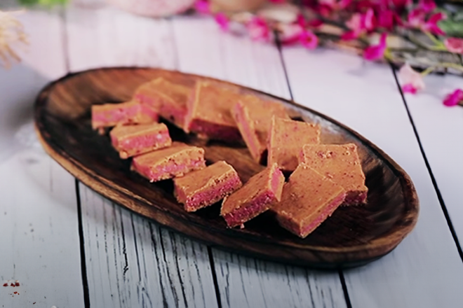How To Make Barfi Sandwich Dessert Recipe with Britannia Jim Jam