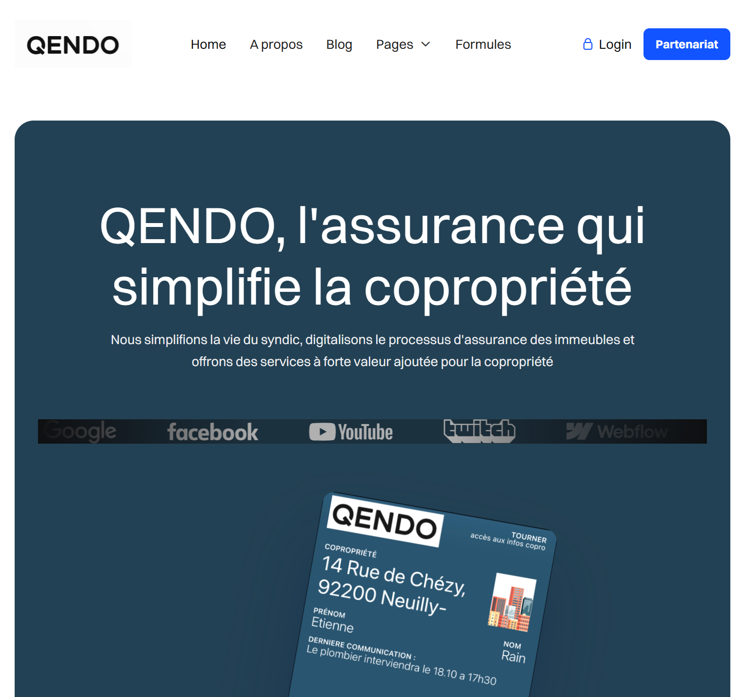 QENDO, l'assurance immeuble qui simplifie la copropriété