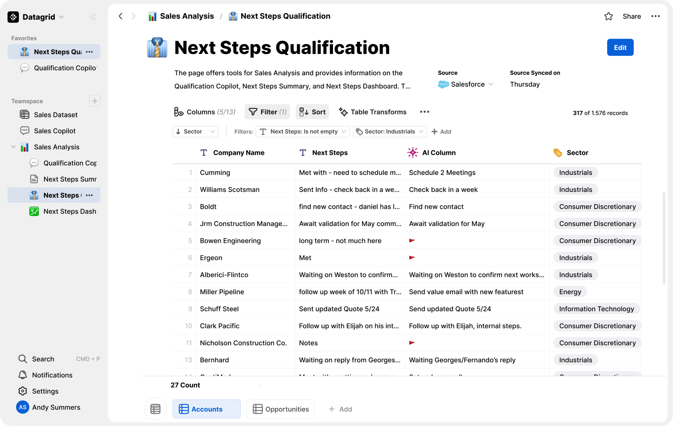 Datagrid | AI assistants on your data