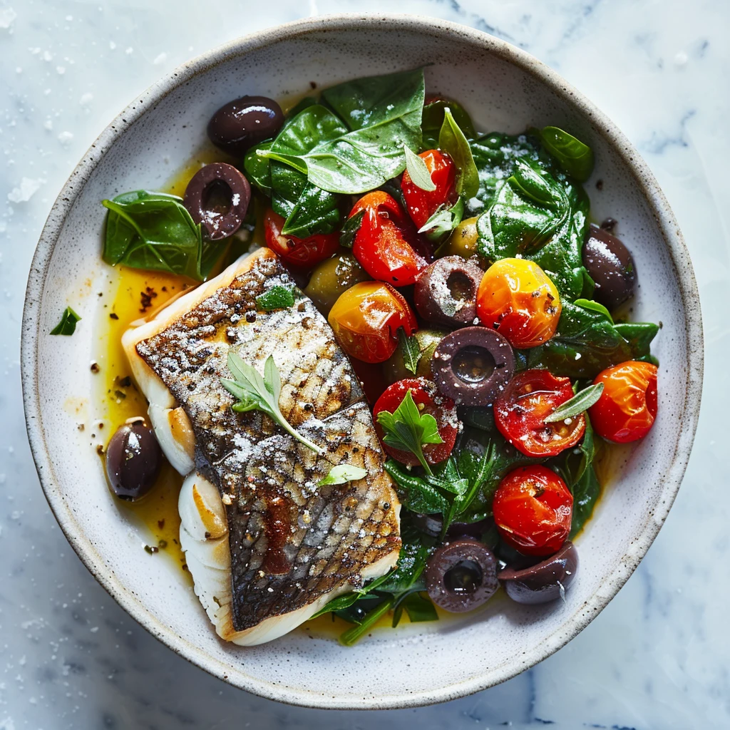 Seared Sea Bass Mediterranean