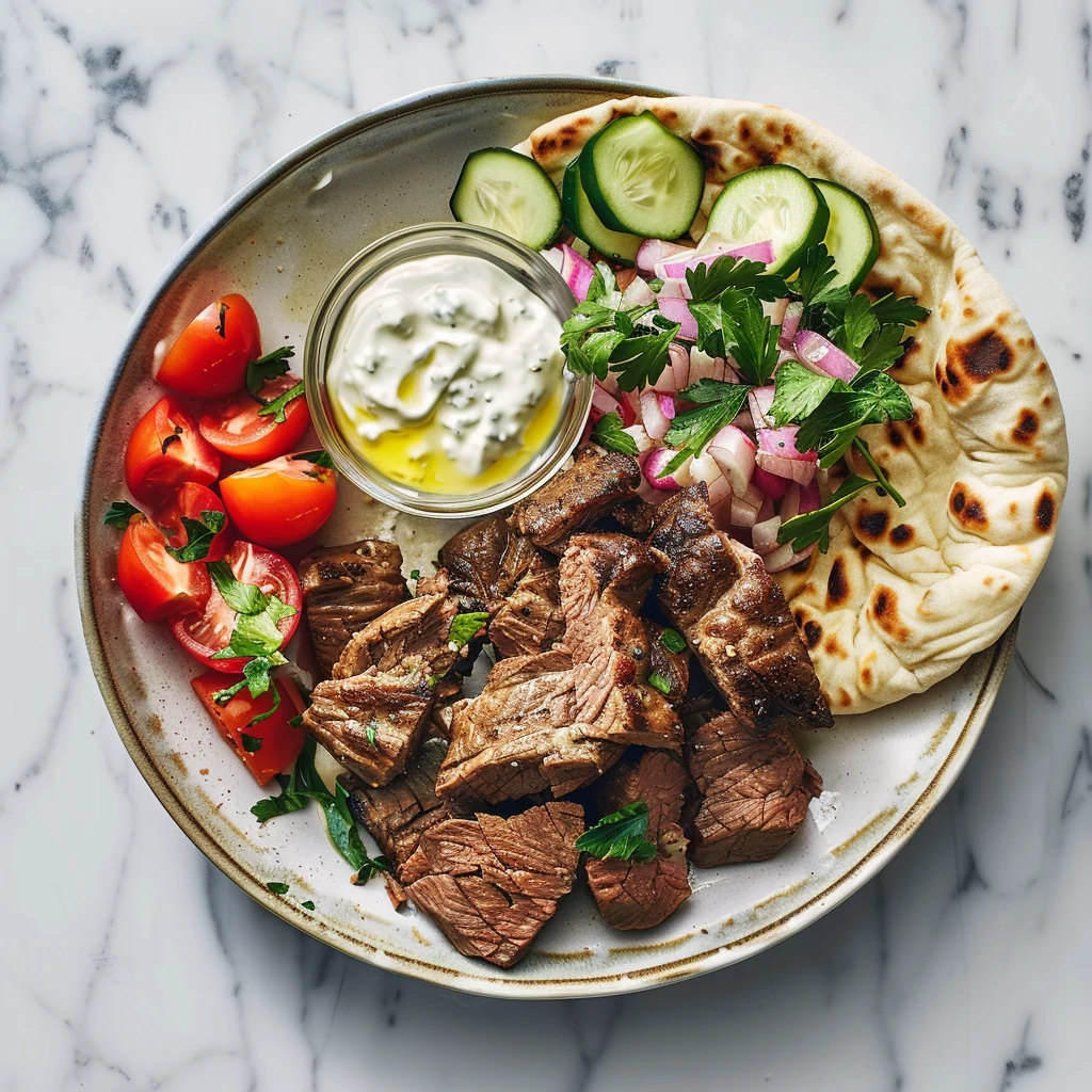 Beef Shawarma with Garlic Sauce