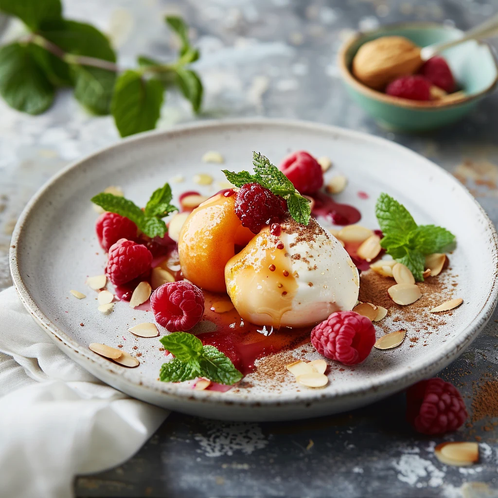 Modern Peach Melba Fusion