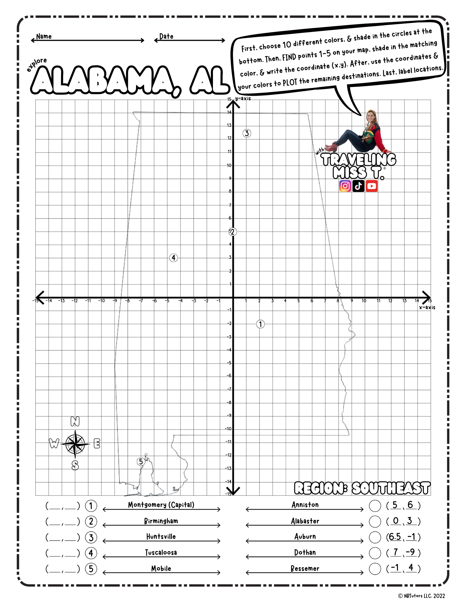 Alabama Math Map