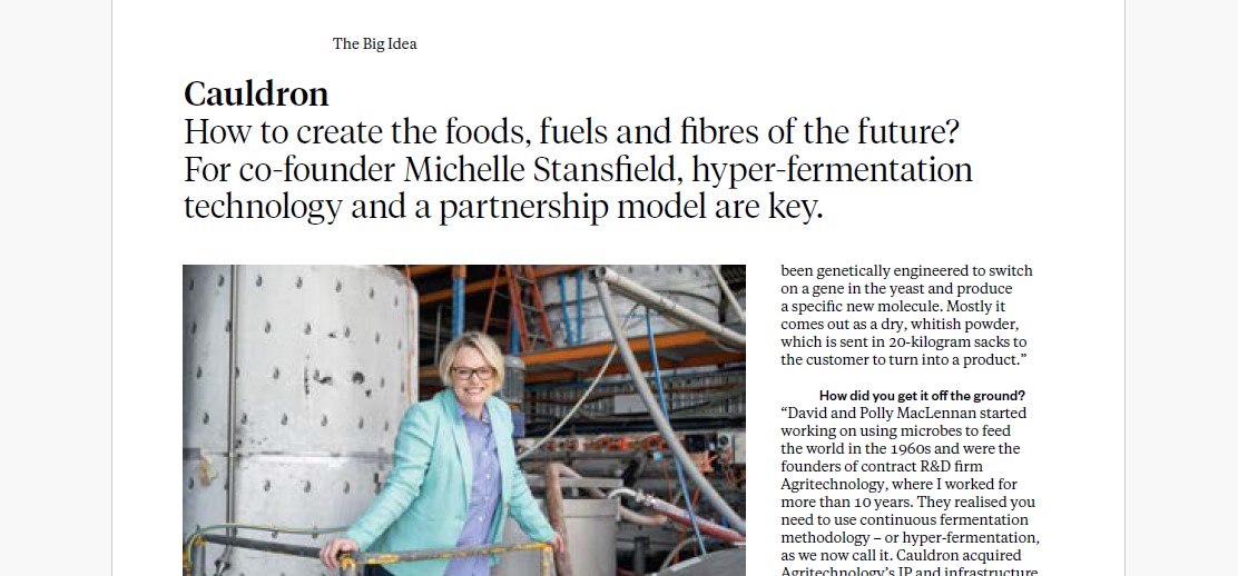 Cauldron | Cauldron's hyper-fermentation profiled by QANTAS