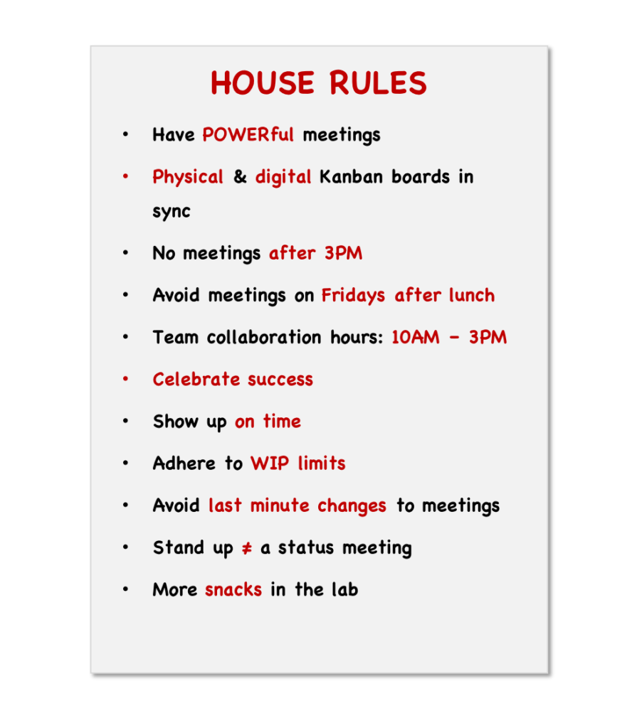 Build a 'House Rules' Artifact - Agile By Design