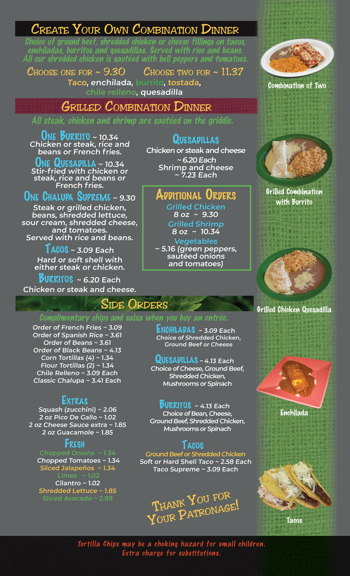 Taste of Mexico Menu | Mexitime Mexican Grill | Special Menu